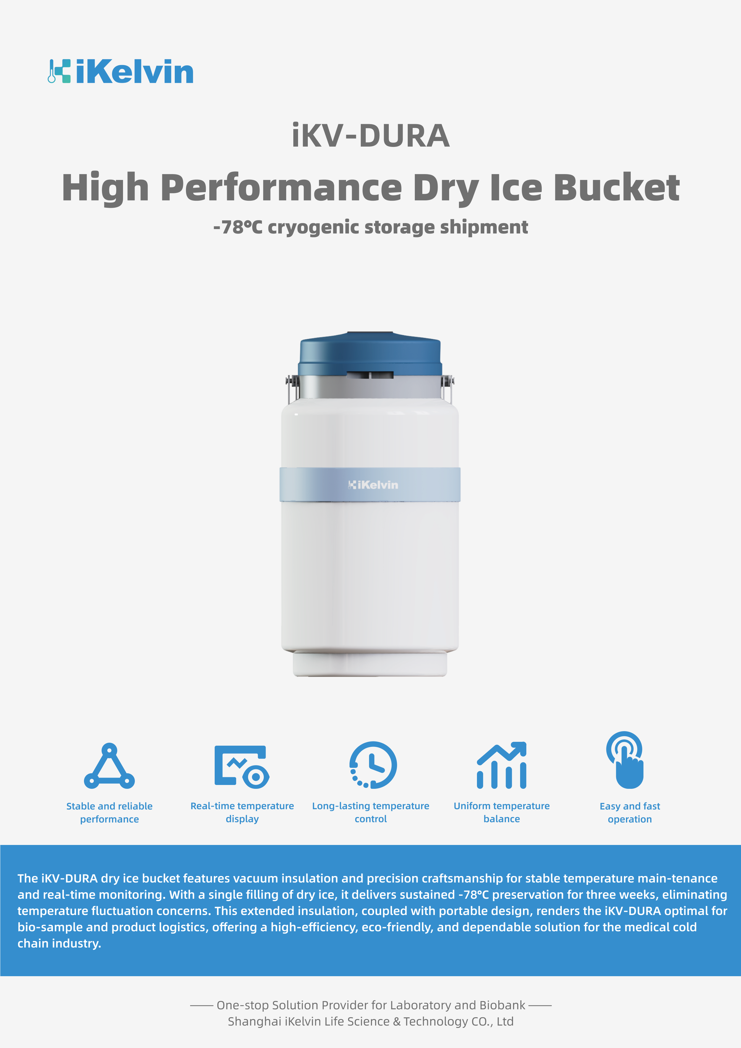 iKV-DURA High Performance Dry Ice Bucket - iSG / iKV - ikelvin
